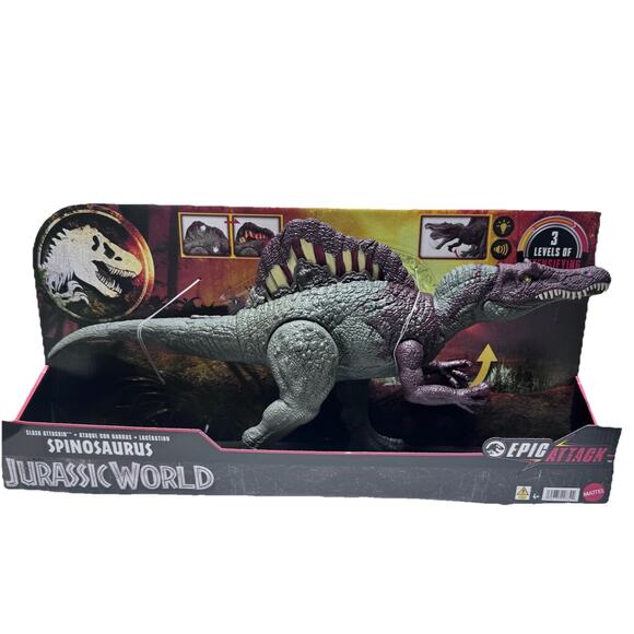 Mattel | Toys | Jurassic World Epic Attack Spinosaurus Slash Attackin ...